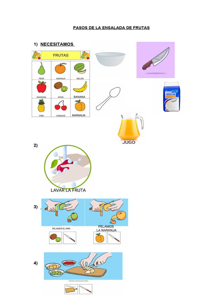 Pasos de La Ensalada de Frutas | PDF