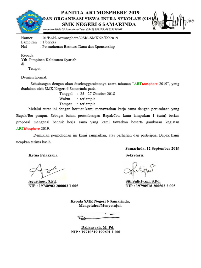 Surat Pengantar Proposal | PDF