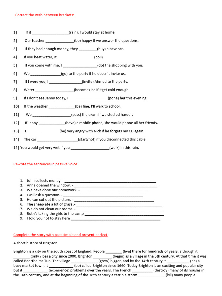 COnditionals and Passive | PDF