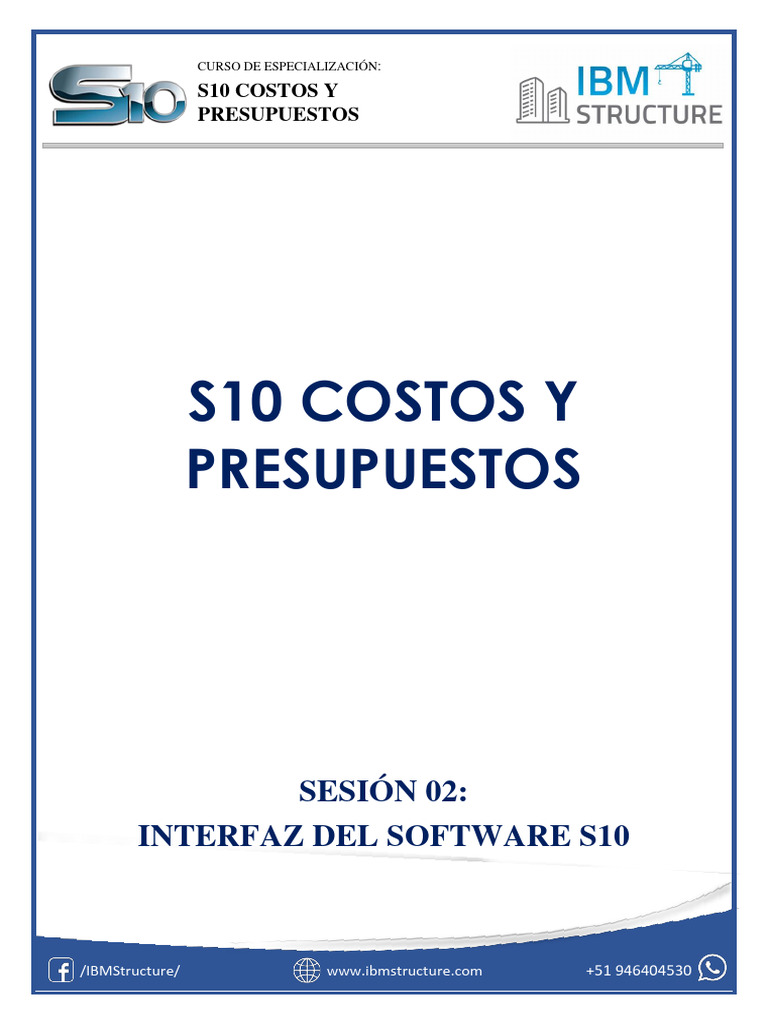 Curso S10: Costos y Presupuestos | PDF | Presupuesto | Programa de computadora