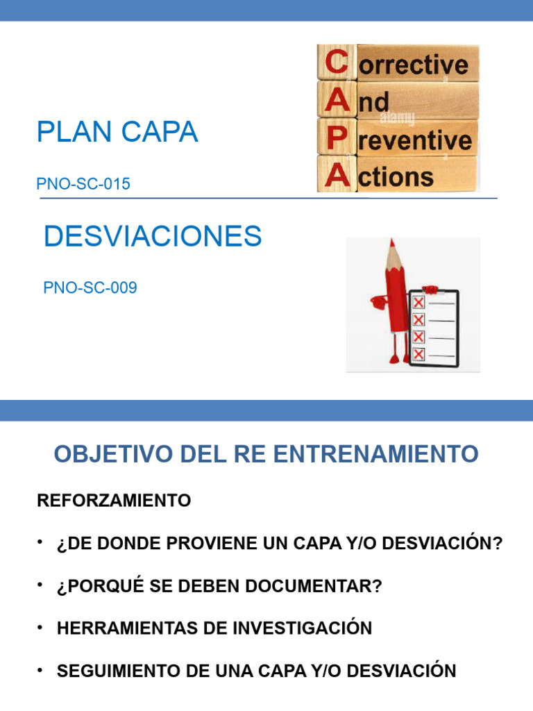 Plan Capa-Desviacion | PDF