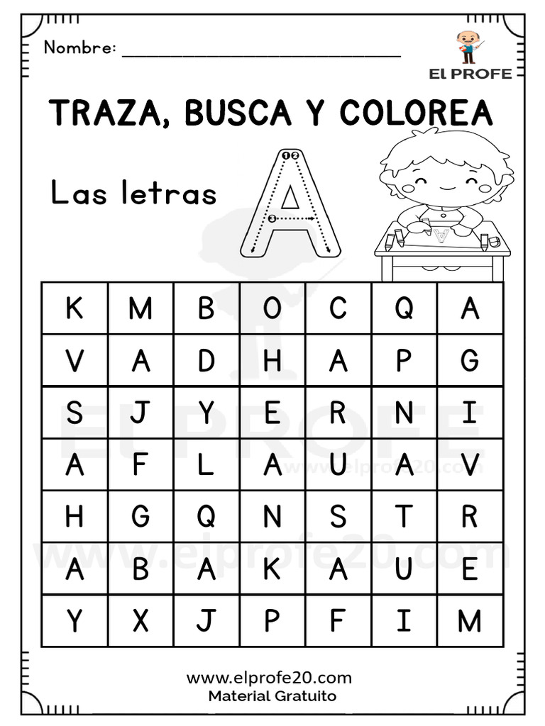 Actividades de Letras para Niños | PDF | Juegos y actividades | Artes ...