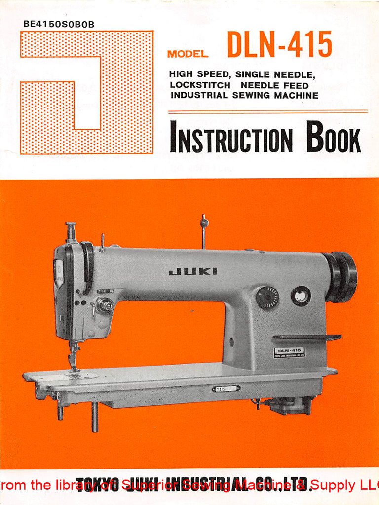 Juki DLN-415 Instruction Manual | PDF