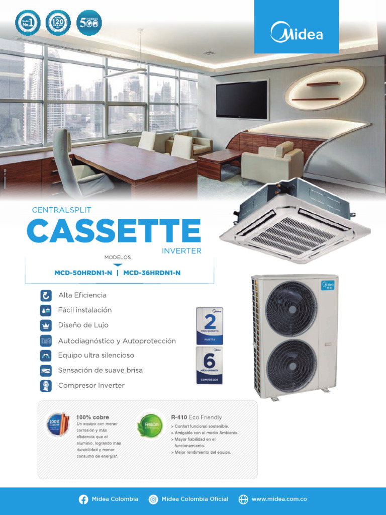 Ficha Tecnica Cassete Midea | PDF