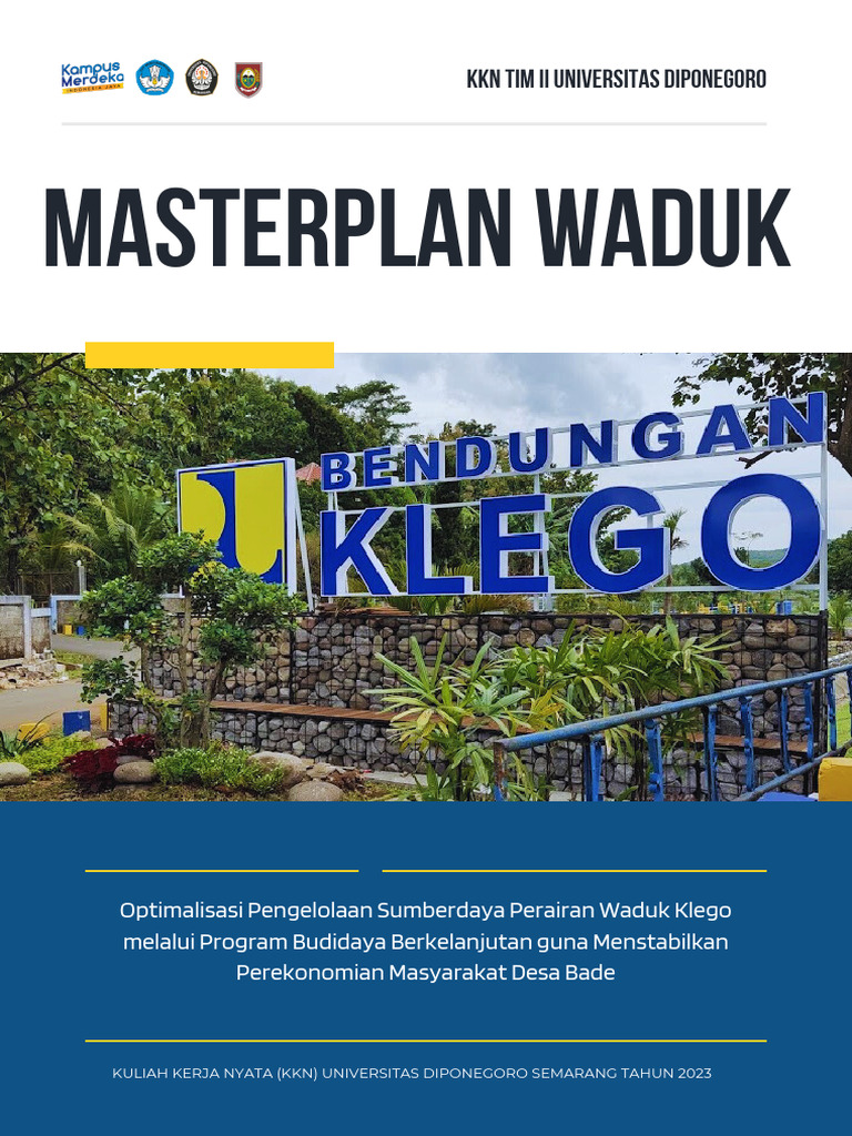Masterplan Waduk Klego | PDF