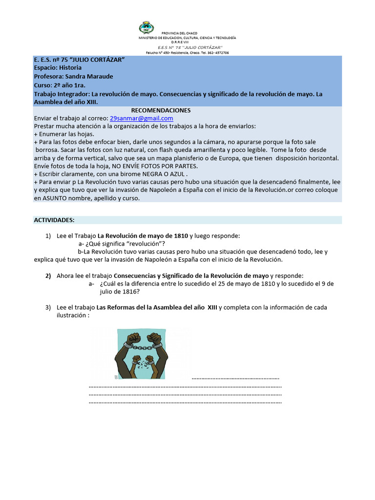 Tr. Integrador 1er. Cuatrimestre 2° Año | PDF