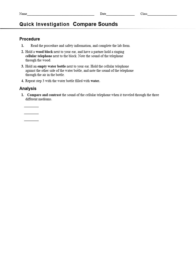 8-Lab-9-Comparing Sounds | PDF