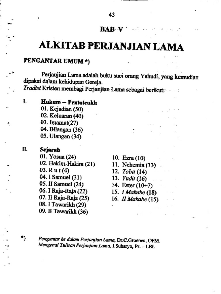5 Alkitab Perjanjian Lama | PDF