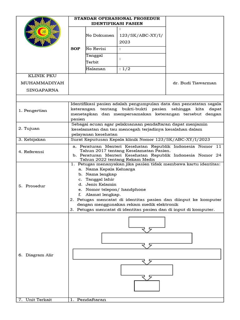 SOP IDENTIFIKASI PASIEN pku (1) | PDF
