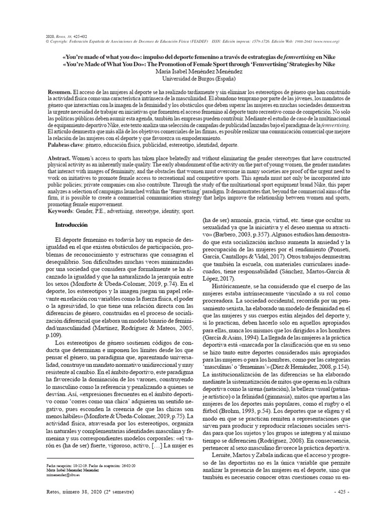 Impulso Femenino A Través de Femvertising en Nike | PDF