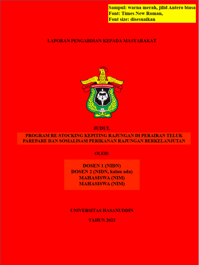 Format Laporan KKN Unhas 2023-Terbaru 16-08-2023 | PDF
