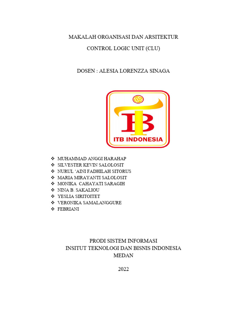 Pengertian dan Fungsi Control Logic Unit | PDF