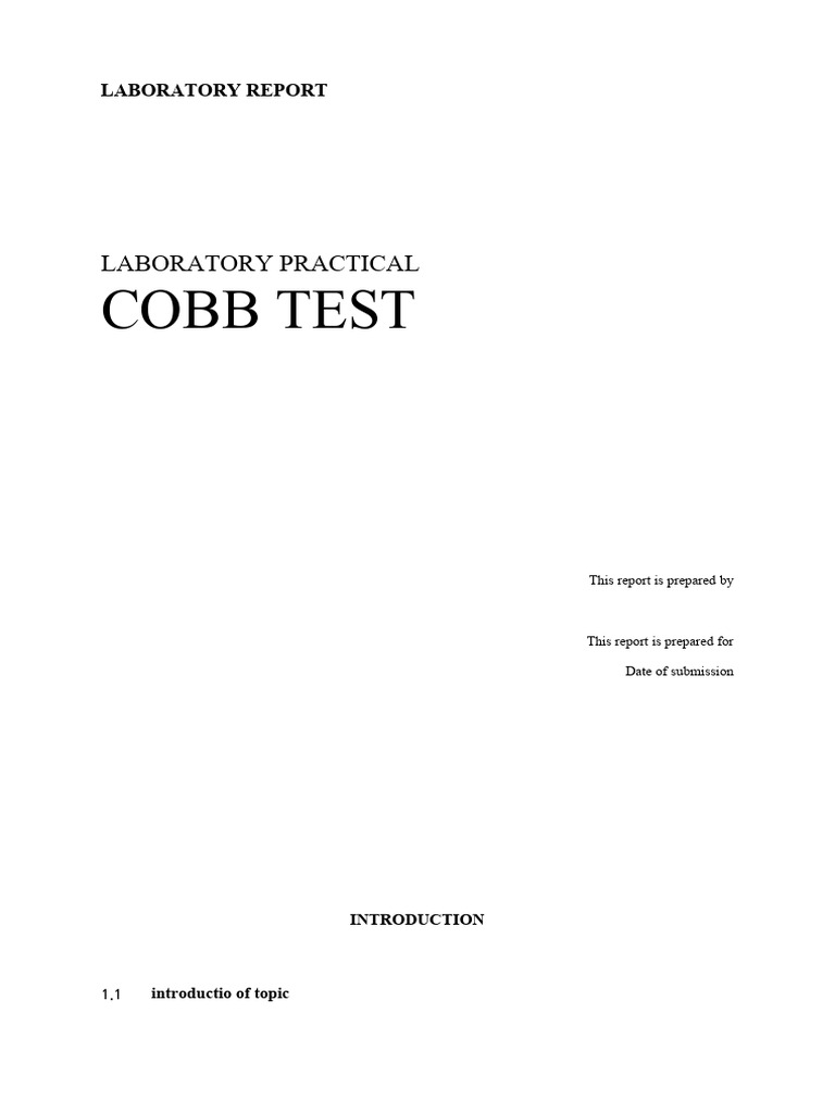 Cobb Test | PDF | Weight | Experiment