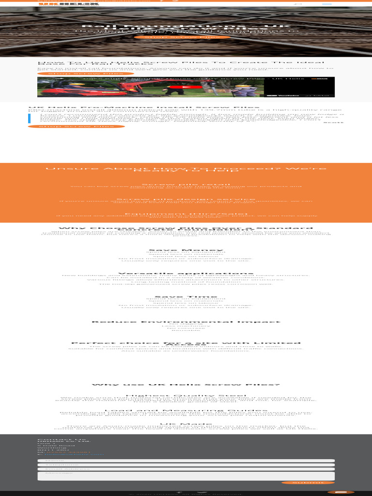 Rail Foundations - Screw Pile System - UK Helix | PDF | Deep Foundation ...