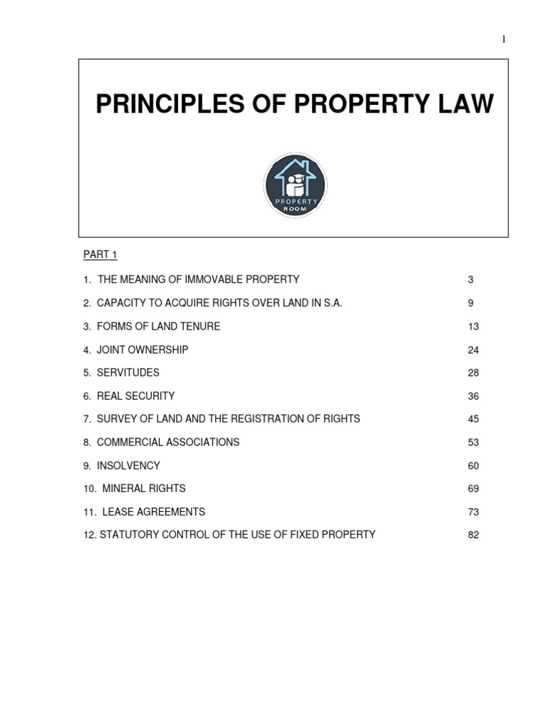 A Principles of Property Law | PDF
