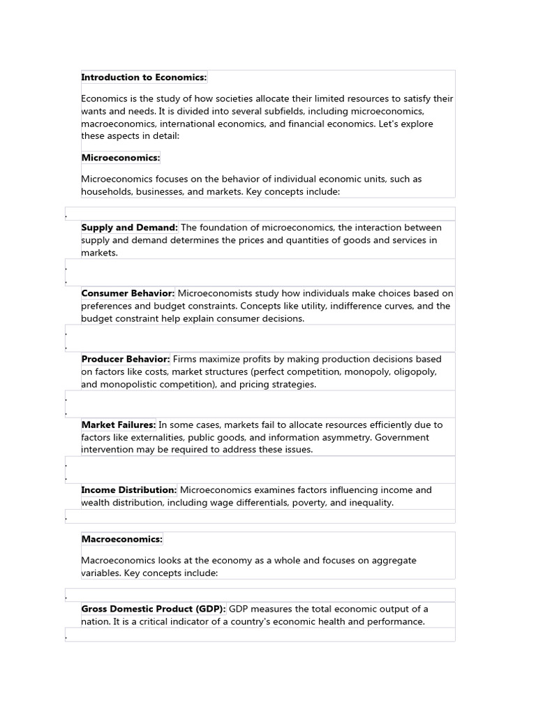 Economy Explained | PDF | Microeconomics | Economics