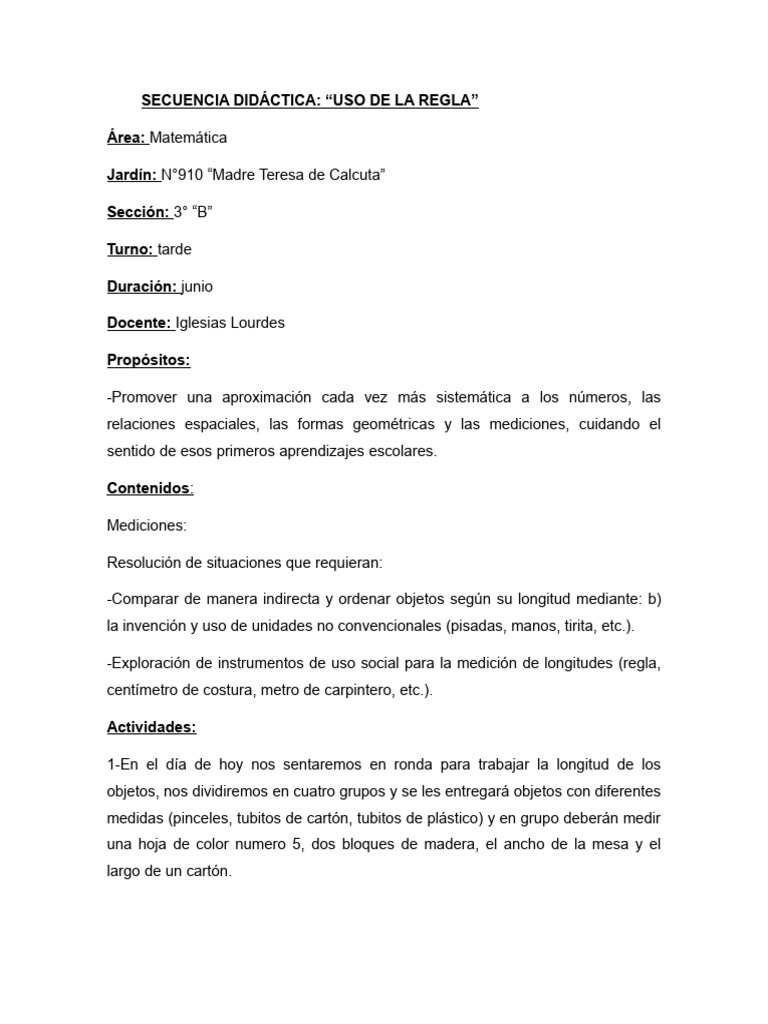 Uso de La Regla | PDF | Hogar, jardinería y bricolaje