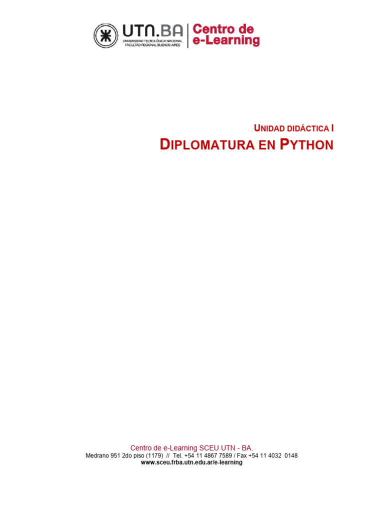 Unidad 1 Python Inicial | PDF | Python (lenguaje de programación) | Compilador