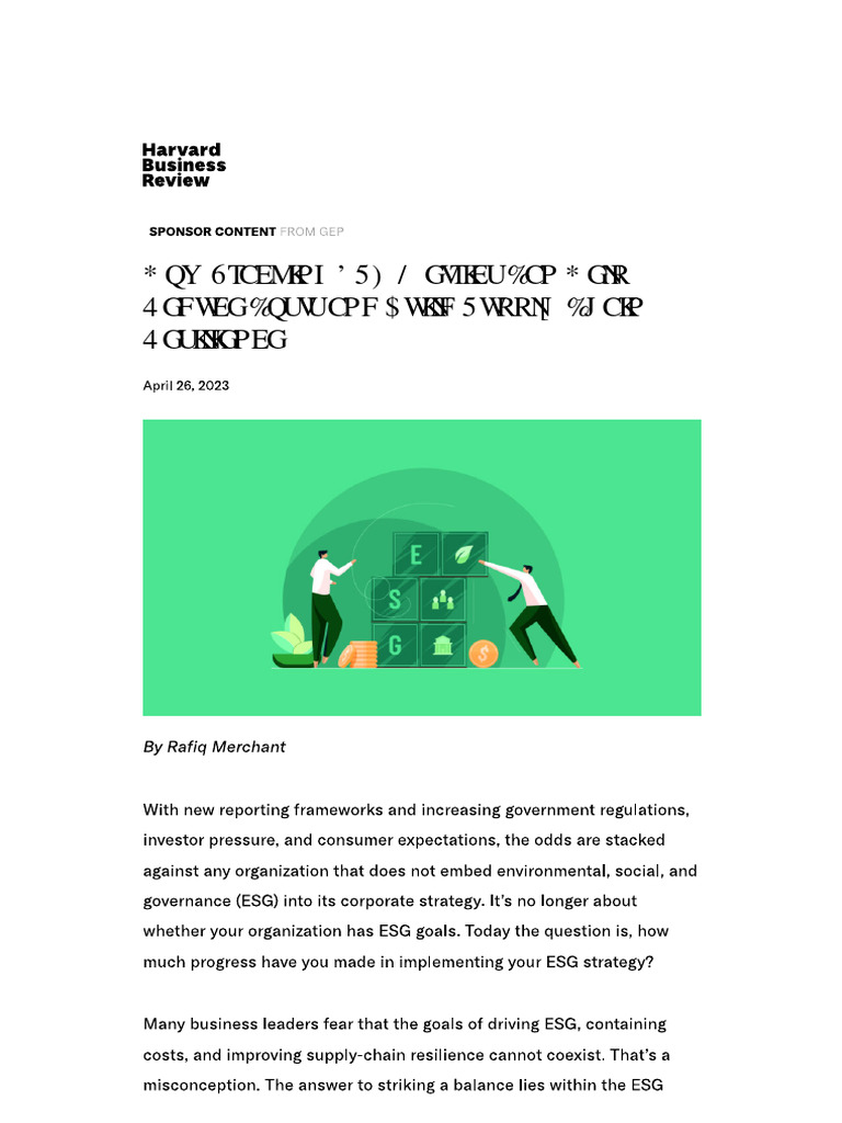 How Tracking ESG Metrics Can Help Reduce Costs and Build Supply-Chain ...