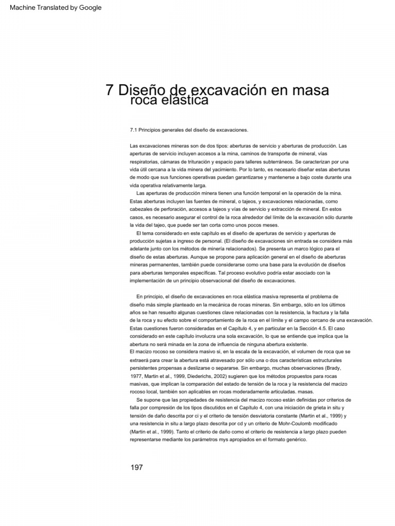 Excavation Design in Massive Elastic Rock | PDF | Falla (geología ...