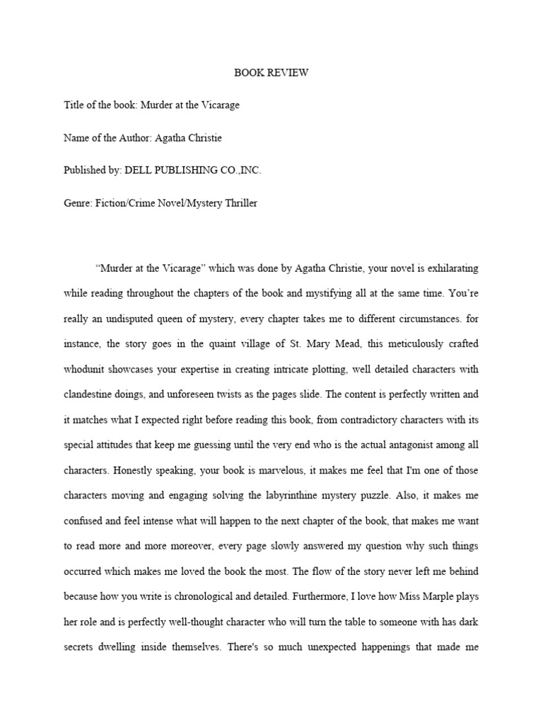 Book Review | PDF | Mystery Fiction | Agatha Christie