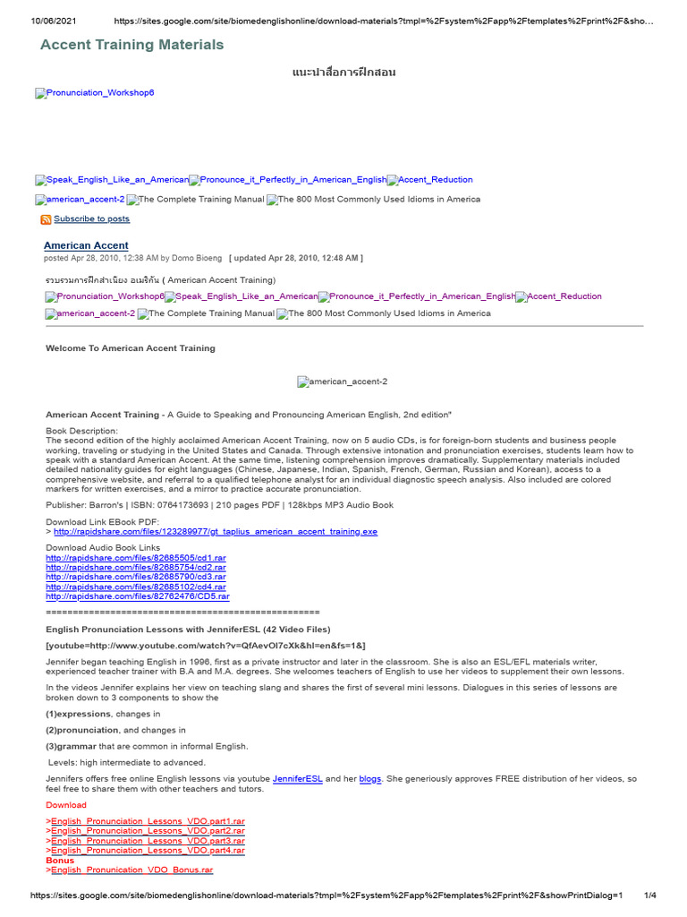 Materials | PDF | English Language | Accent (Sociolinguistics)