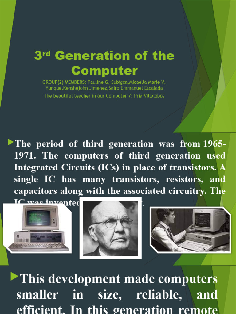3rd Generation of The Computer Pauline 1 | PDF | Integrated Circuit ...