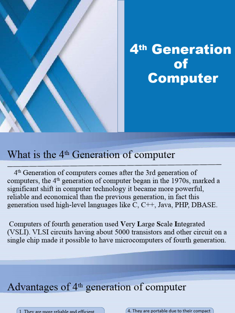 4th Generation of Computer | PDF | Microcomputers | Intel