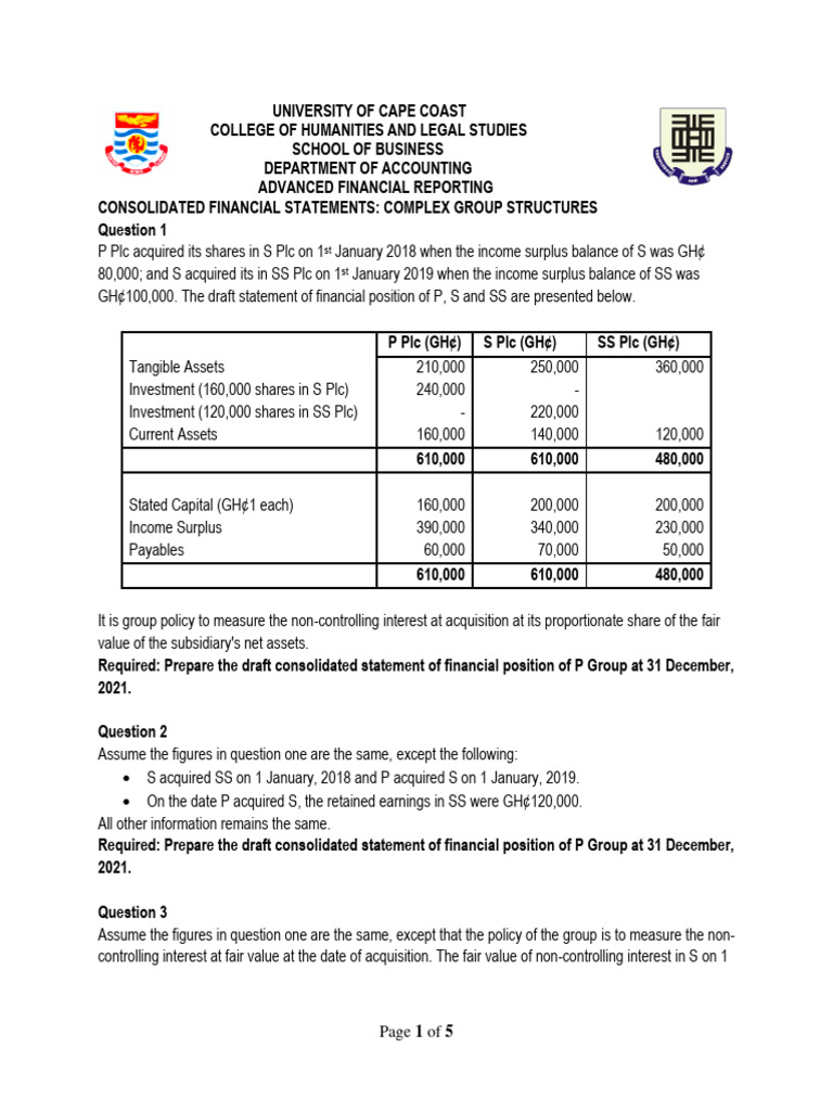 Consolidated Financial Statements Guide | PDF | Equity (Finance ...