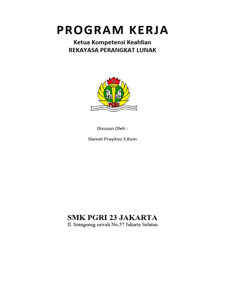 PROGRAM_KERJA_KAJUR_RPL PGRI 23 | PDF