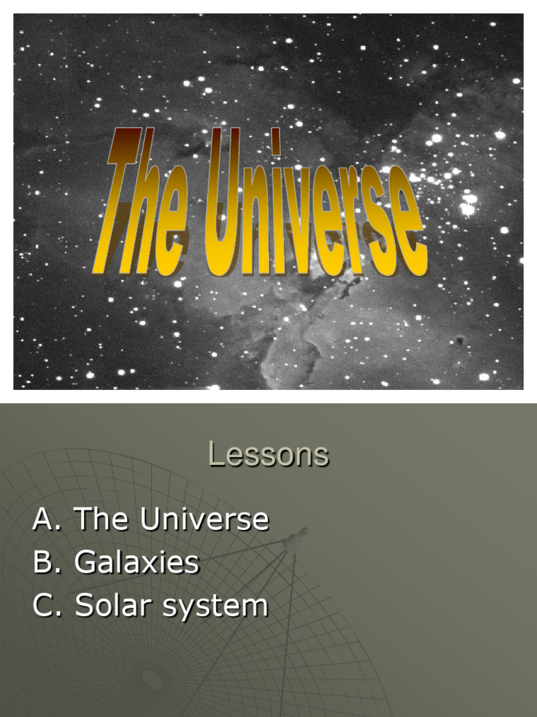 Lesson 1 The Formation of The Universe | PDF | Planets | Solar System
