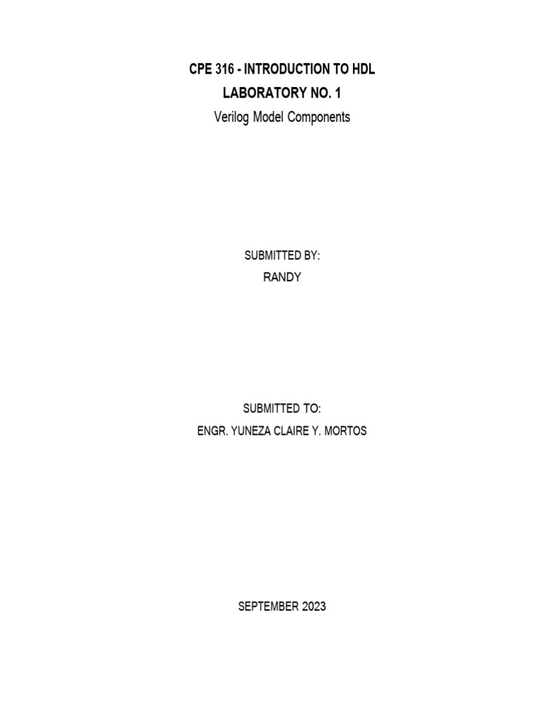 CPE 316 - Laboratory 1-2 MACAPAGAL | PDF | Logic Gate | Hardware Description Language