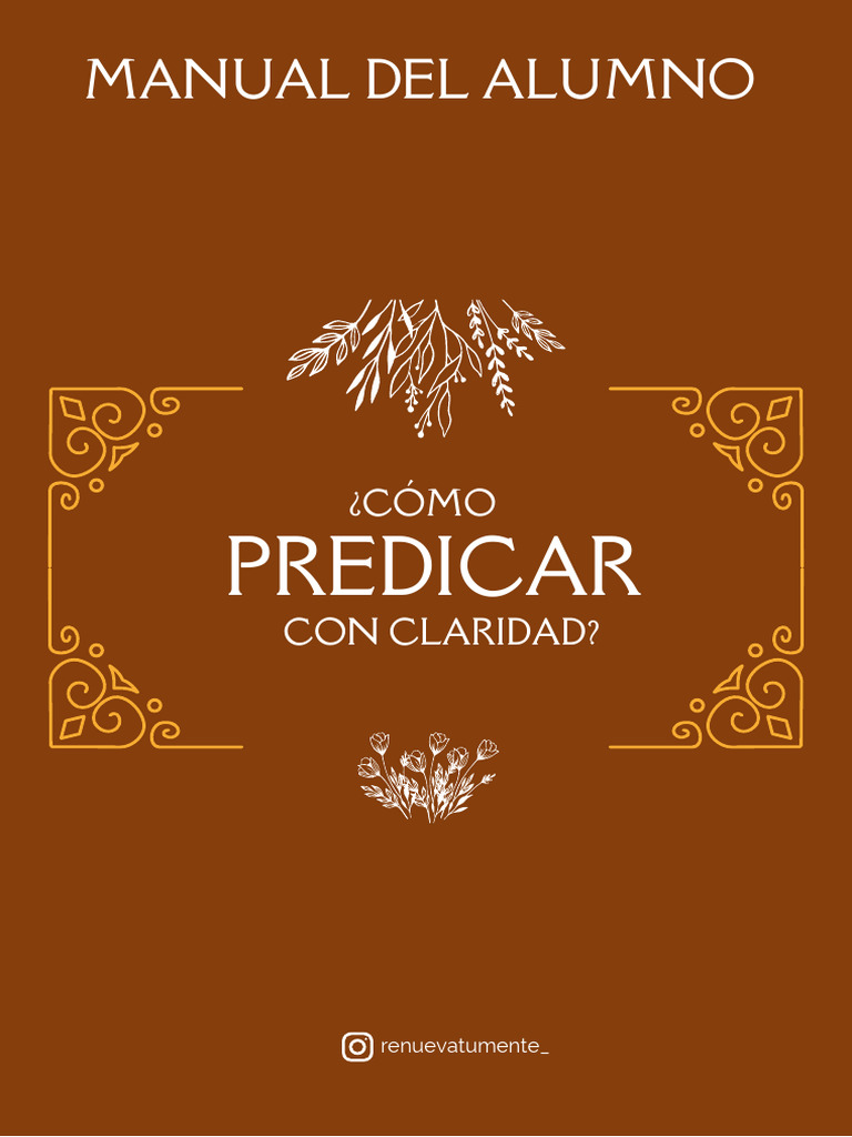 MANUAL - Homilética - Cómo Predicar Con Claridad | PDF