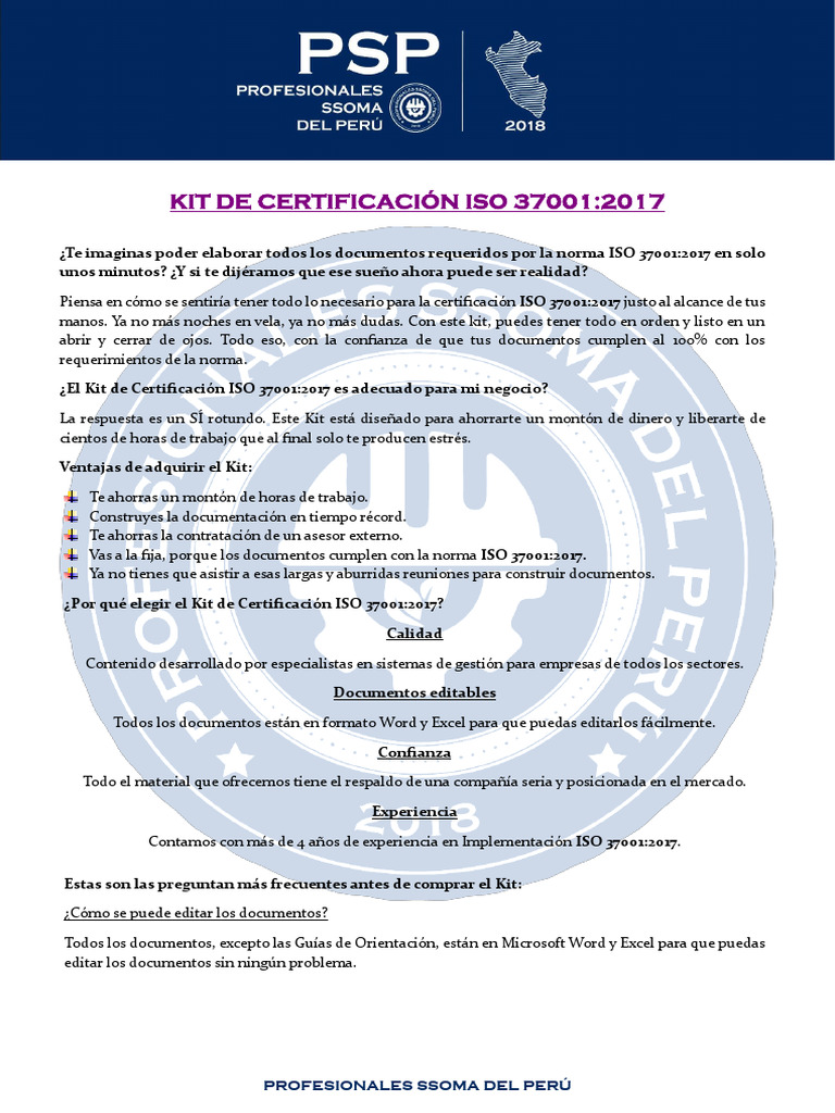 KIT_ISO_37001 | PDF | Microsoft Word | Organización internacional para ...