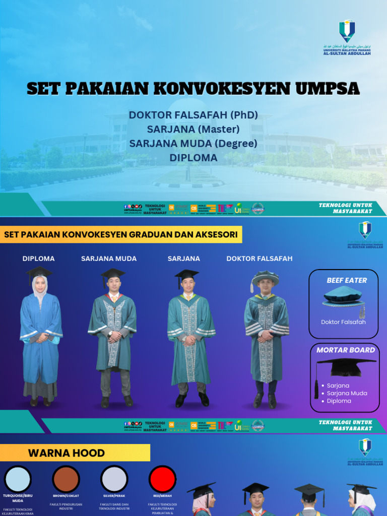 Set Pakaian Konvokesyen Umpsa MKK18 | PDF