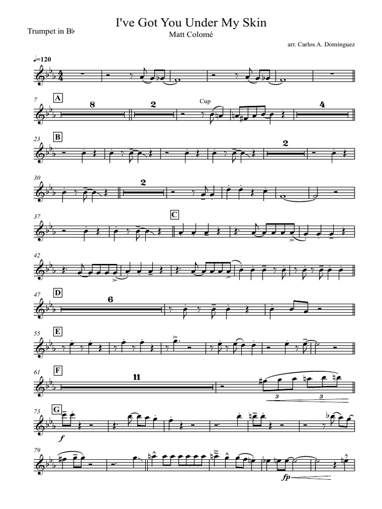 I'Ve Got You Under My Skin - Trumpet in BB | PDF