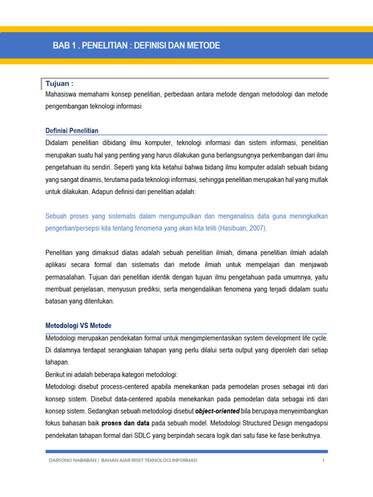Bahan Ajar Riset Teknologi Informasi | PDF Bahan Ajar Riset Teknologi Informasi | PDF