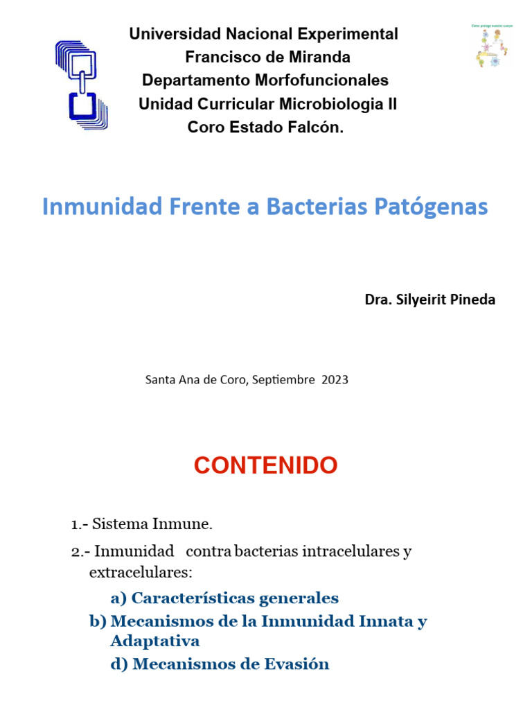 Inmunidad Frente a Bacterias | PDF | Sistema inmune | Sistema inmune innato