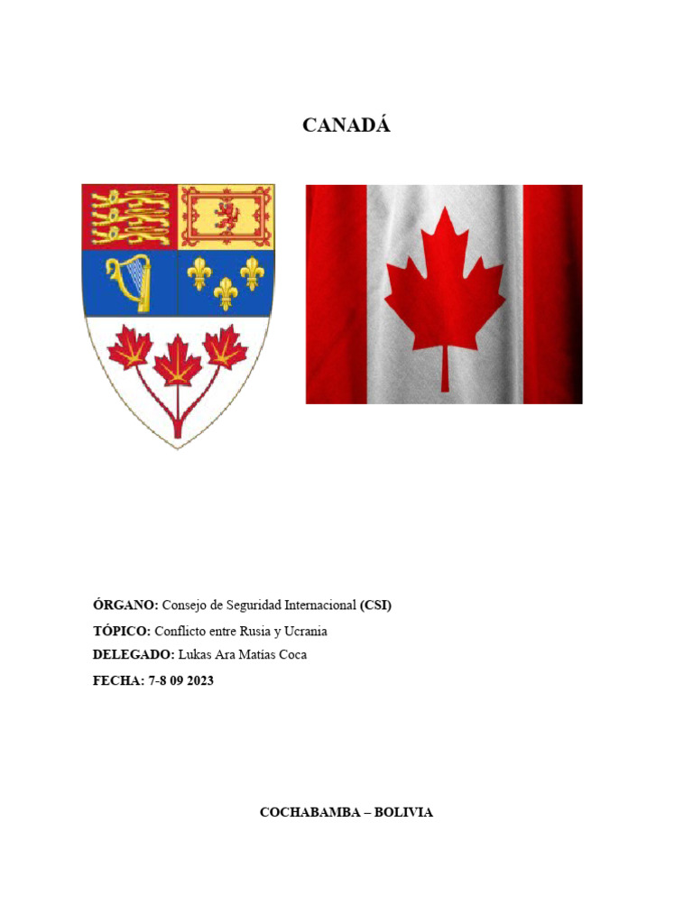 Posicion Oficial CSI 2023 ver 1.0 (1) | PDF | Canadá | Ucrania