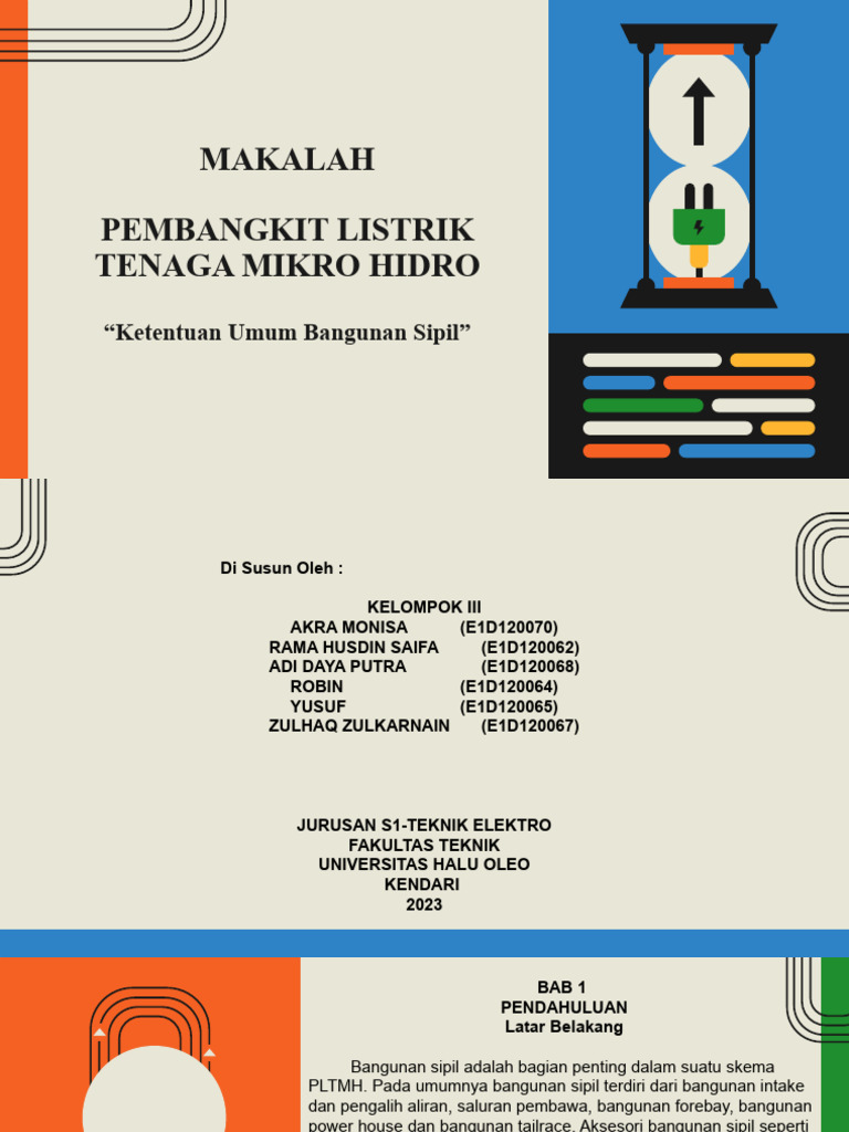 PEMBANGKIT LISTRIK TENAGA MIKRO HIDRO | PDF