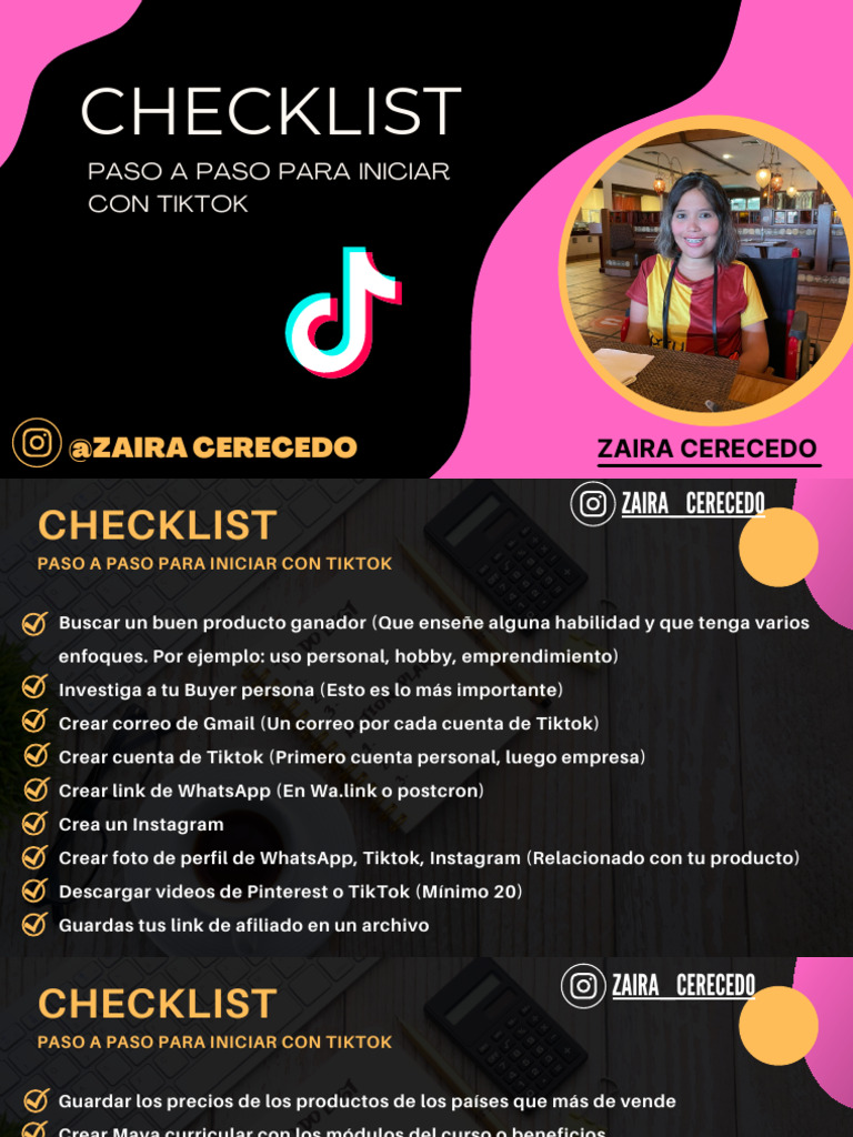 Checklist de Tiktok | PDF