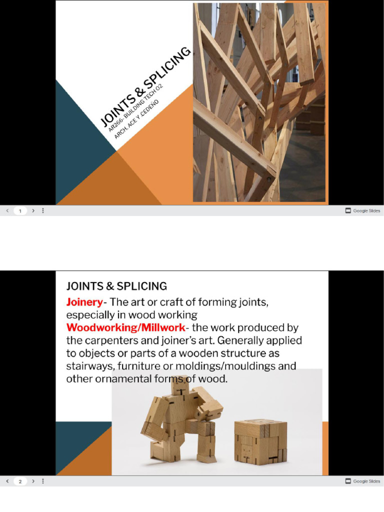 JOINTS & SPLICING wood architecture | PDF