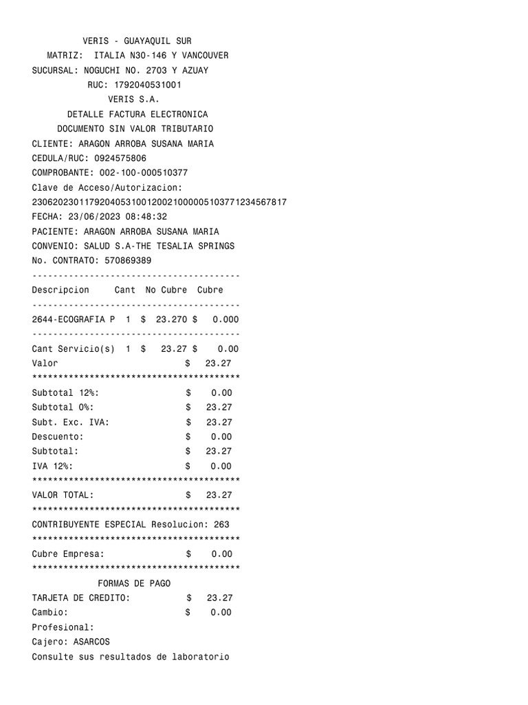 Tirilla 05103771234567817 | PDF