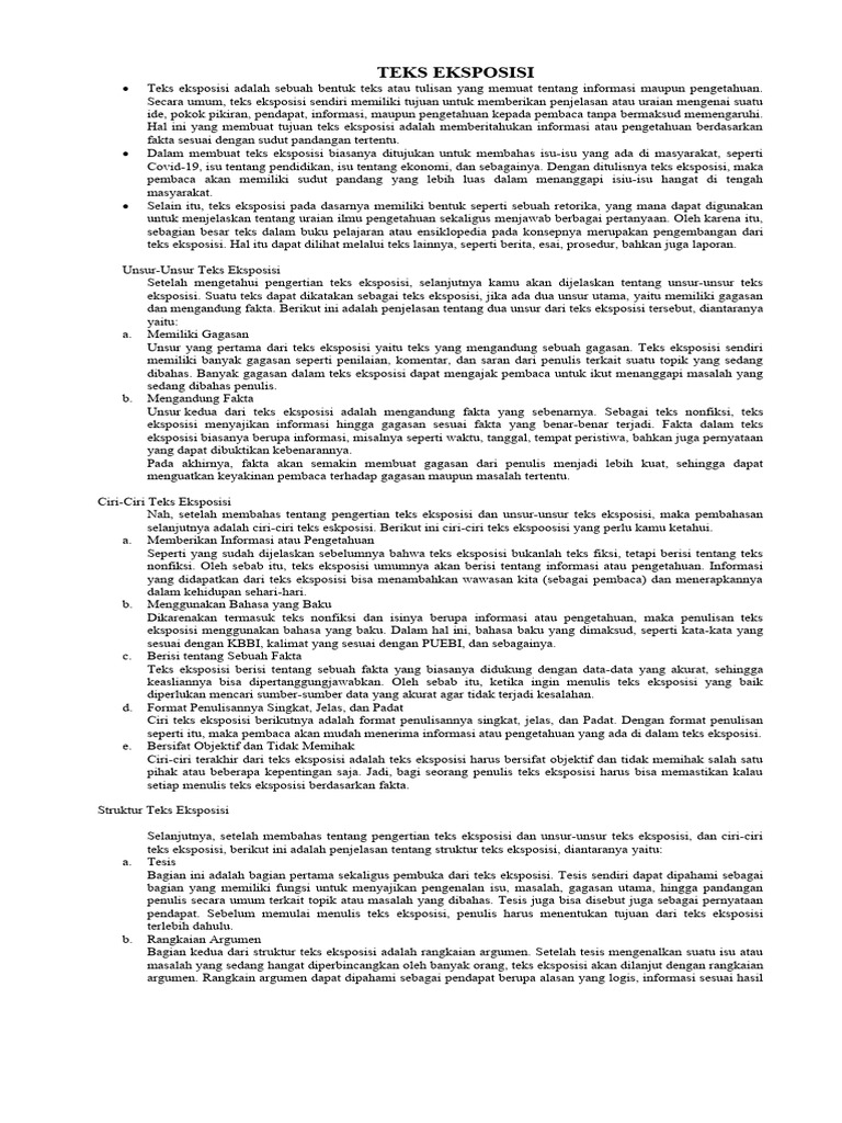 Teks Eksposisi | PDF