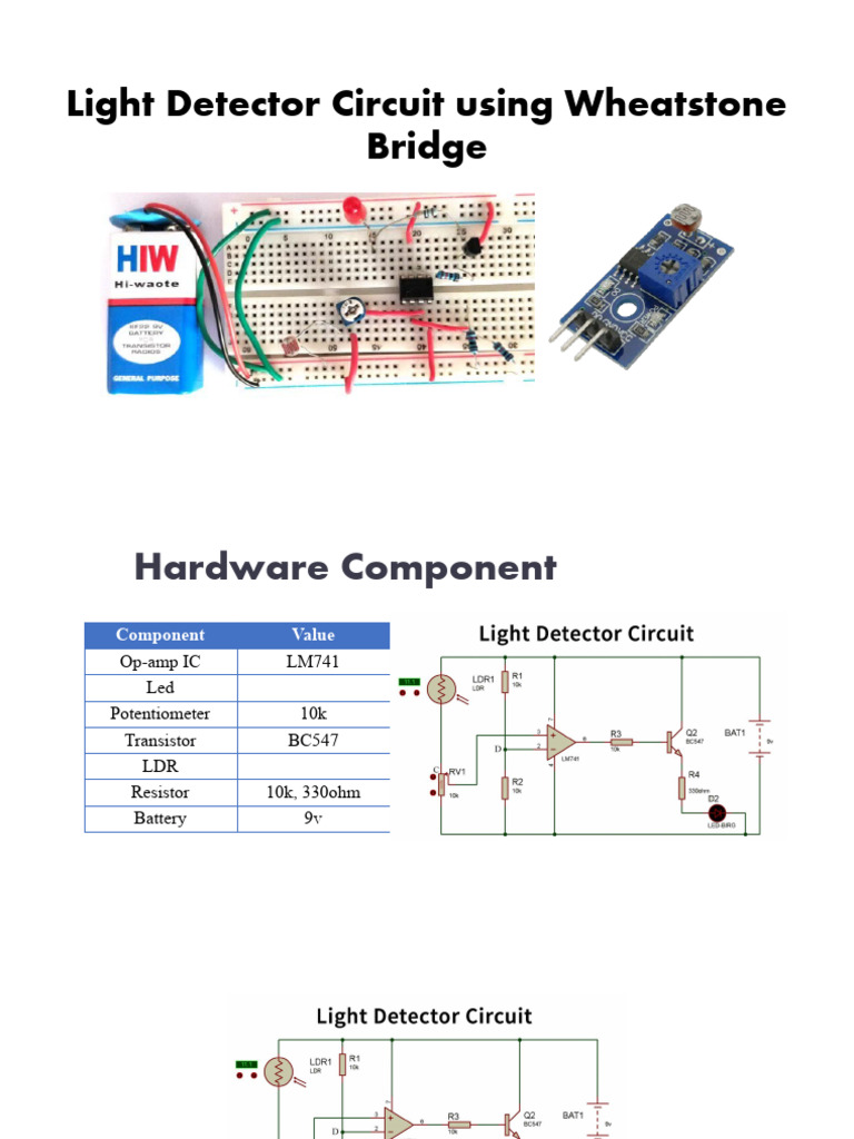 Light Detector Circuit Using Wheatstone Bridge | PDF | Computers ...