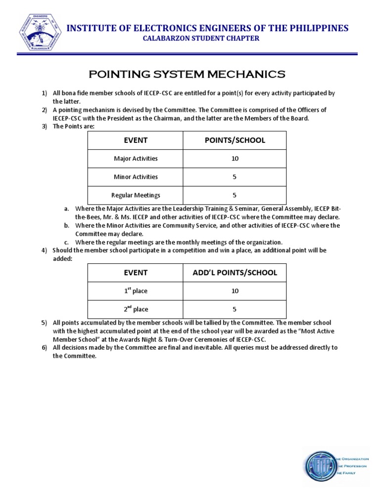 IECEP-CSC Pointing System Guidelines | PDF | Technology & Engineering