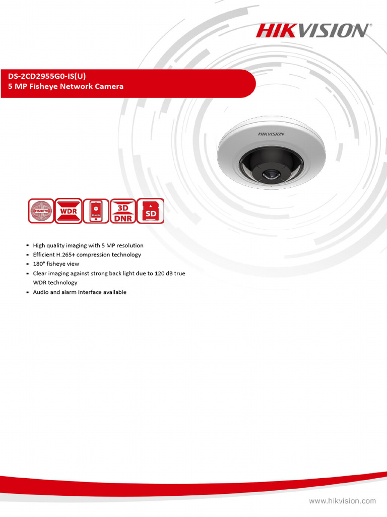 DS-2CD2955G0-ISU Datasheet V5.7.10 20221207 | Download Free PDF | Camera Lens | Transport Layer ...