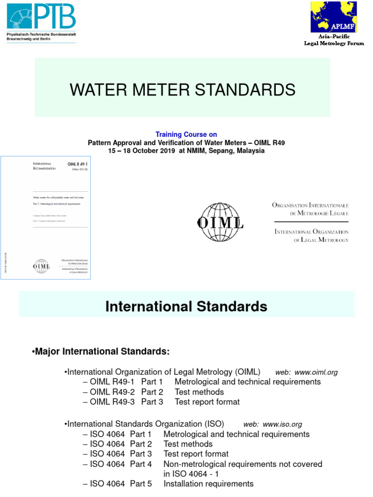 G - Water Meter Standards | PDF | Technology & Engineering
