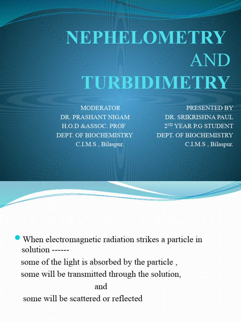 Nephelometry vs. Turbidimetry Explained | PDF | Light | Scattering