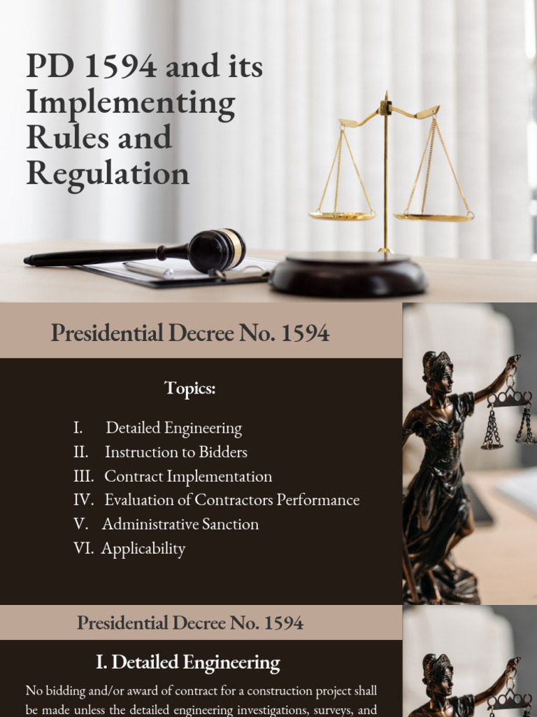 PD 1594 and Its IRR | PDF | Specification (Technical Standard) | Business